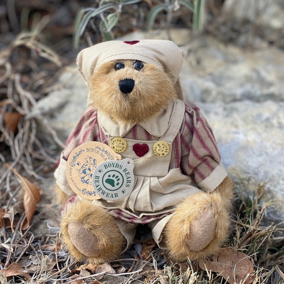Boyds Bears | Toys | Vtg Boyds Bears Bailey Bear Nurse 8 Tall Jointed Plush Collectible 997 ...